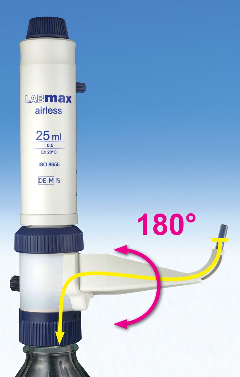 Bottle-top dispenser LABMAX airless